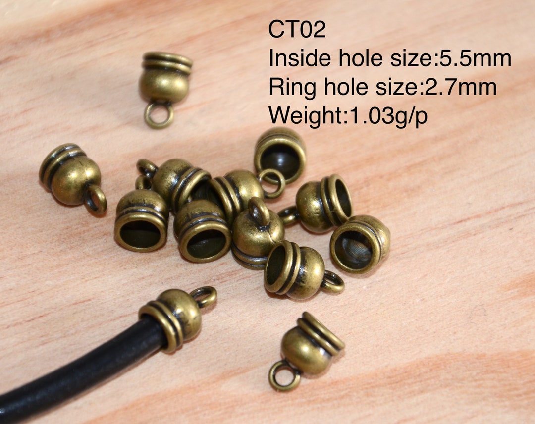 A Set of 20g Bronze Terminal Pieces-antique Bronze 5mm Round Terminal ...