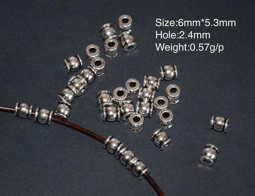 A Set of 30g Vintage Tubular Alloy Beads-alloy Spacer Beads-2mm Hole ...