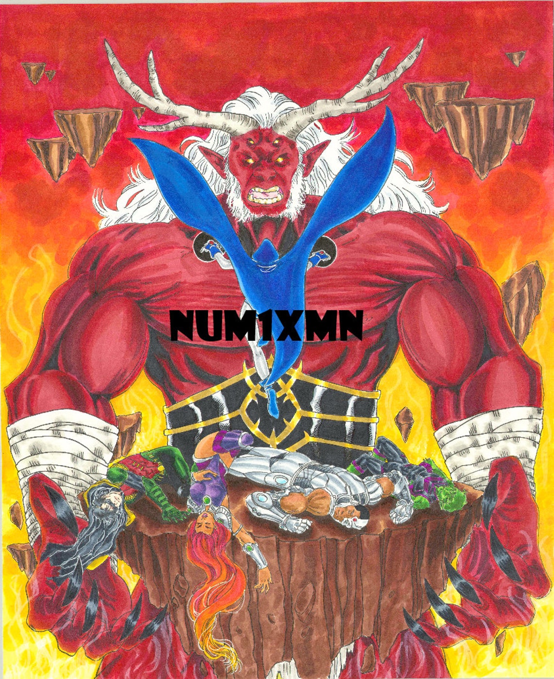 Teen Titans Vs Trigon Poster - Etsy