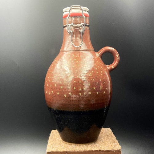 Oreo Speckled Ceramic Growler for Kombucha or Beer Stoneware | Etsy