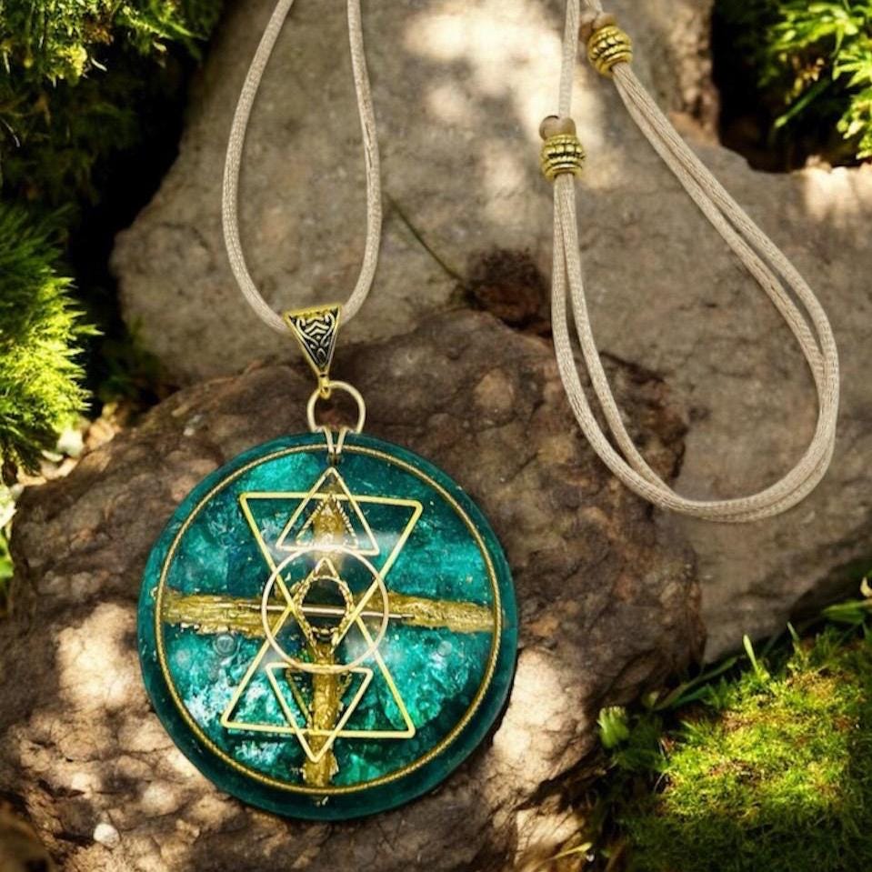 New Earth Creation Codes Orgonite Pendant Necklace | EMF Protection ...
