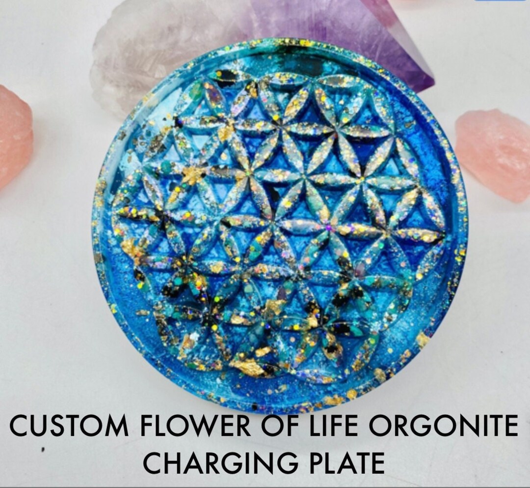 Custom Orgonite Flower of Life Charging Plate - Orgone Generator -5G ...