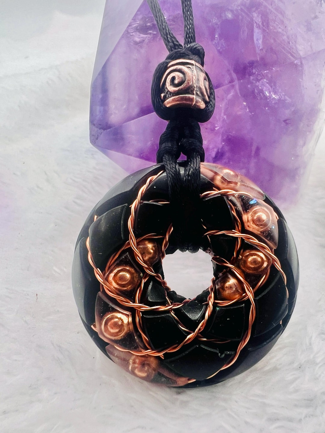 POWERFUL Rodin Coil 3-6-9 Torus Orgonite Pendant, Copper Wire Wrapped ...