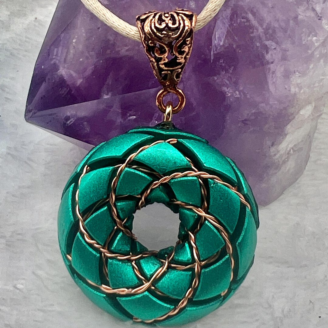 Rodin Coil Torus Orgonite Pendant | EMF Protection | Sacred Geometry ...