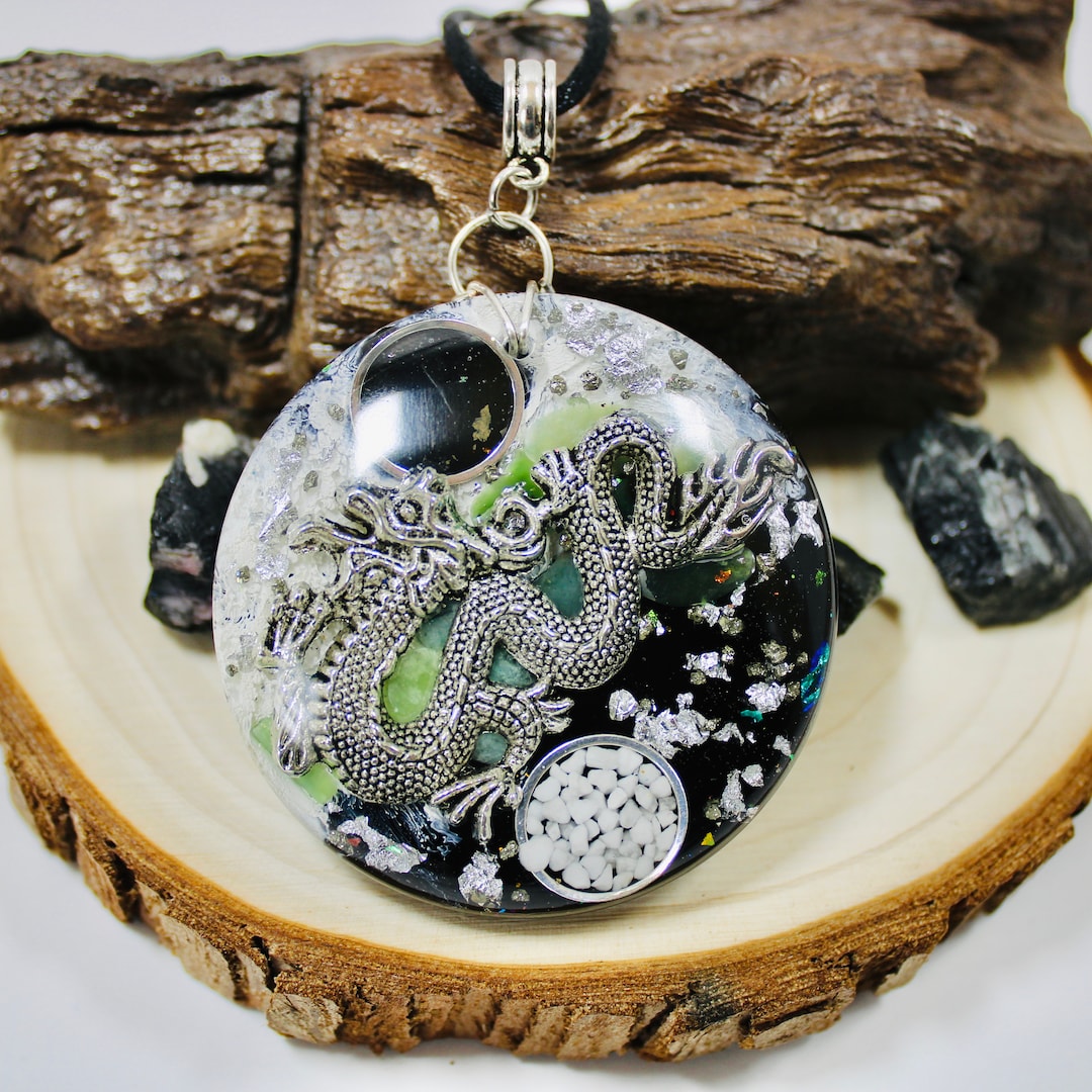 Dragon Yin Yang Orgonite Pendant Orgone Generator - Etsy