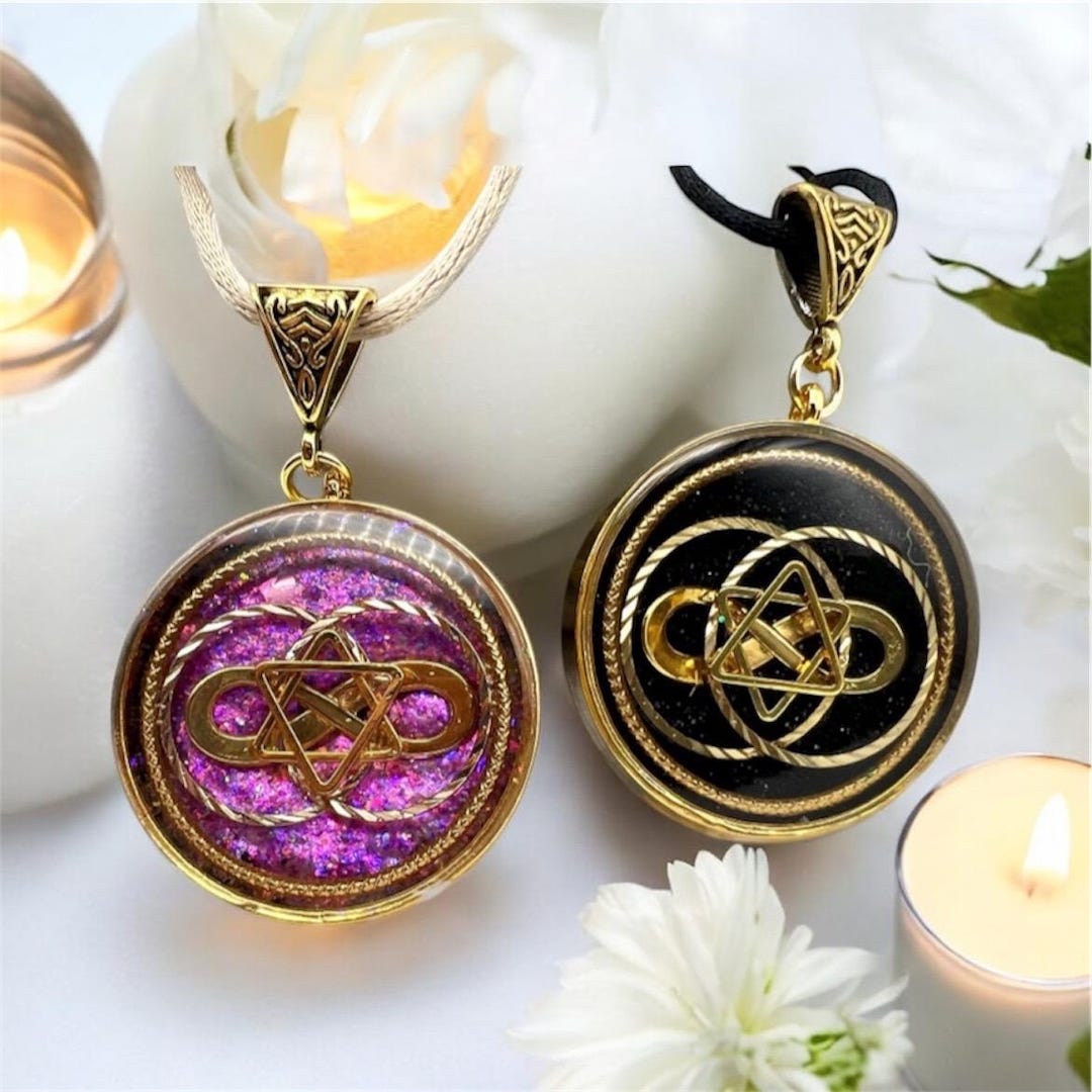 Divine Union Twin Flame Powerful Orgonite Pendant Necklace, Crystal ...