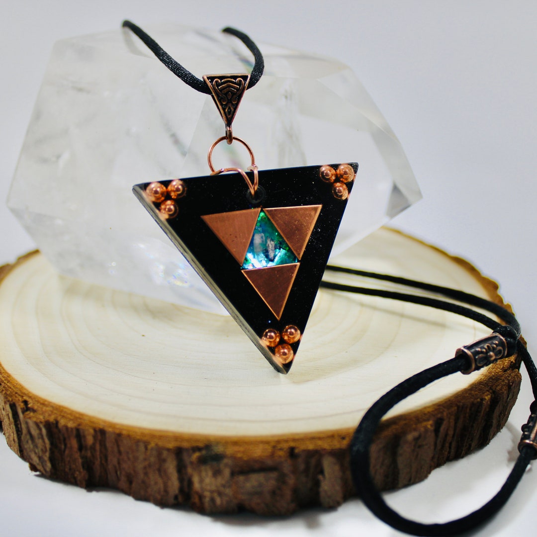 Triforce Orgonite Pendant | EMF Protection | Focus & Intention | Sacred ...