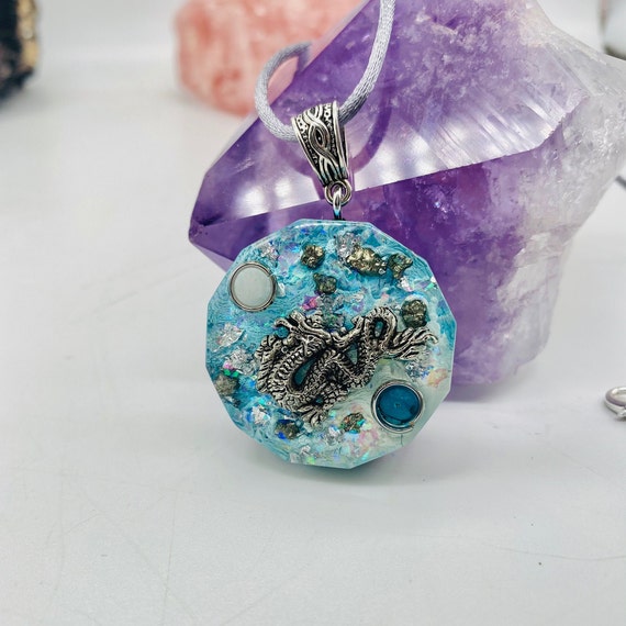 Dragon Yin Yang Orgonite Pendant Orgone Generator Gold - Etsy