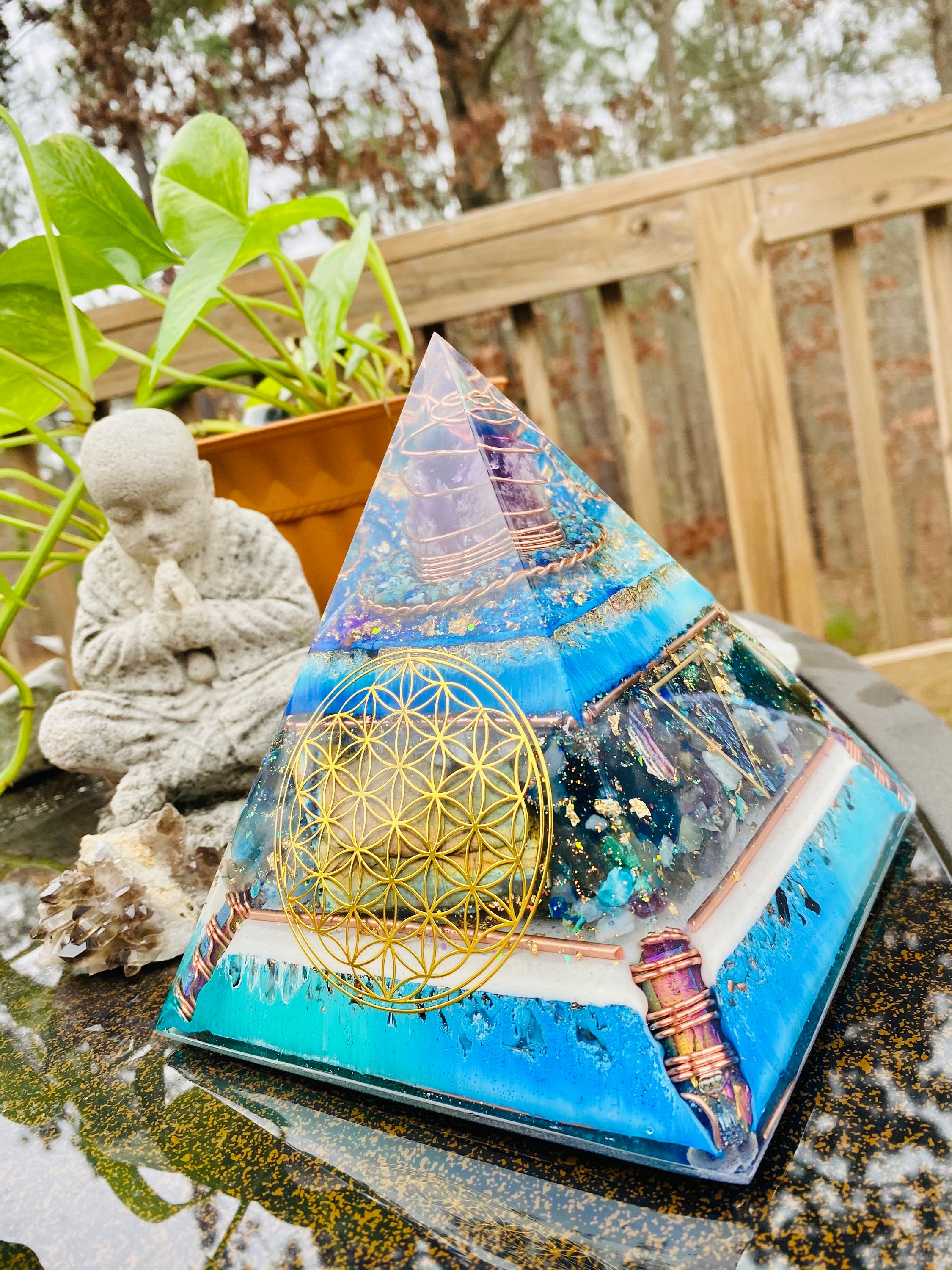 CUSTOM LARGE Orognite Pyramid Orgone Generator Authentic | Etsy