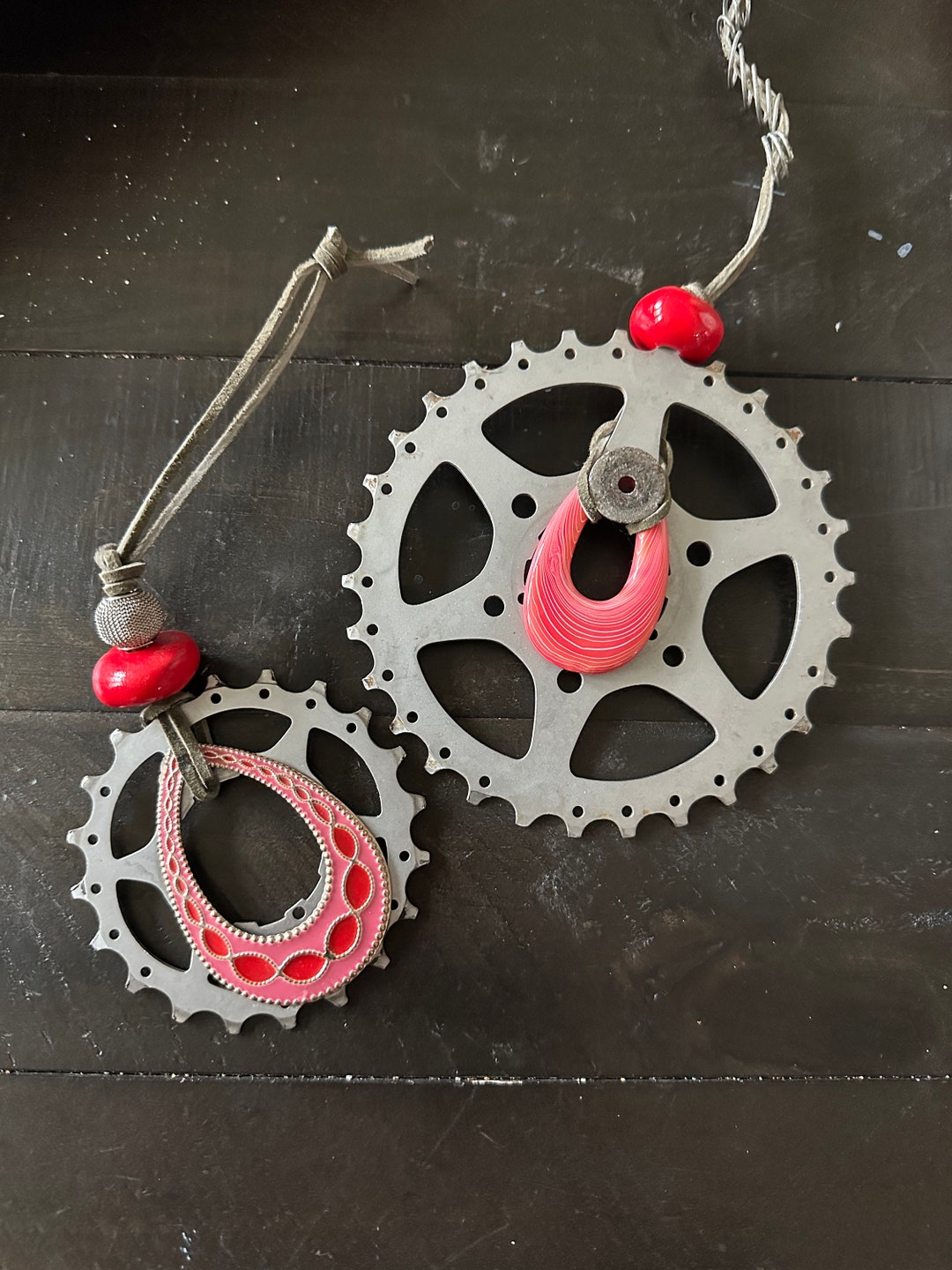 Gear Ornaments (set of 2) - Etsy