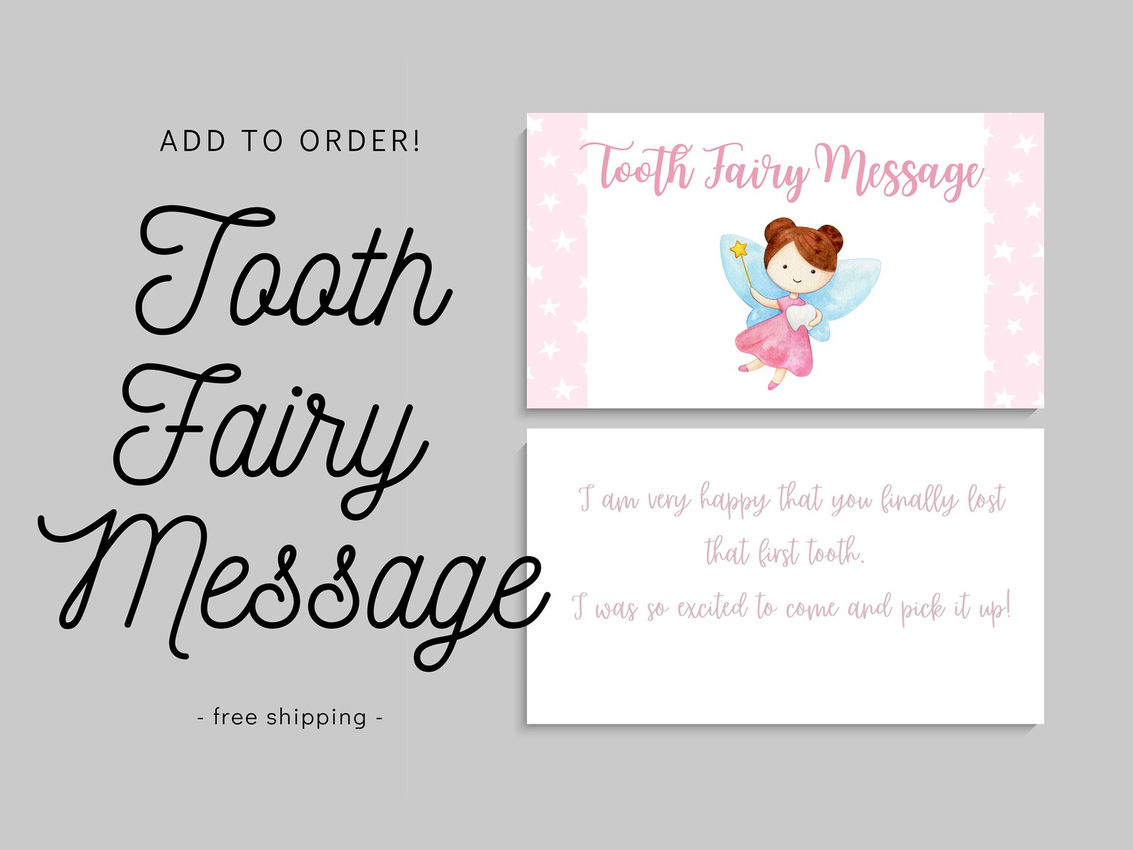 TOOTH FAIRY RECEIPT : Set of 10 - Etsy