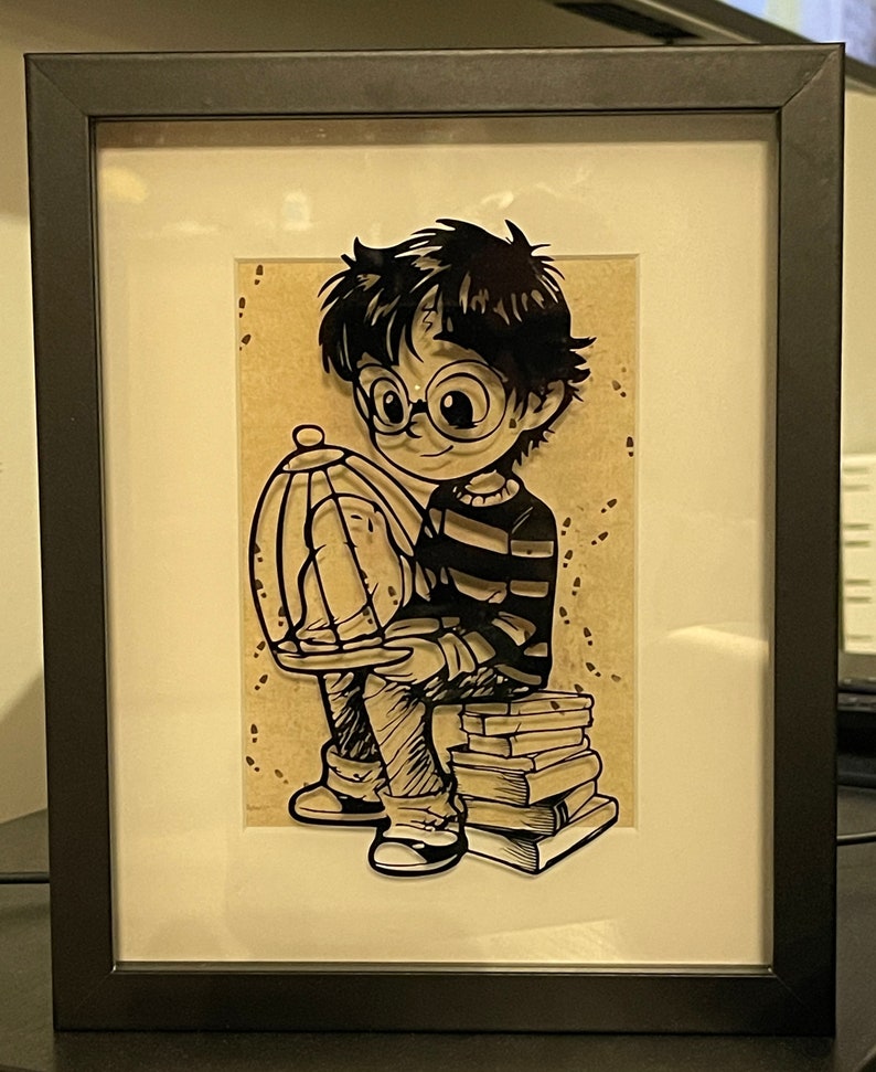 Wizard Harry on Books SVG Digital SVG File ONLY Cricut Files Silhouette ...