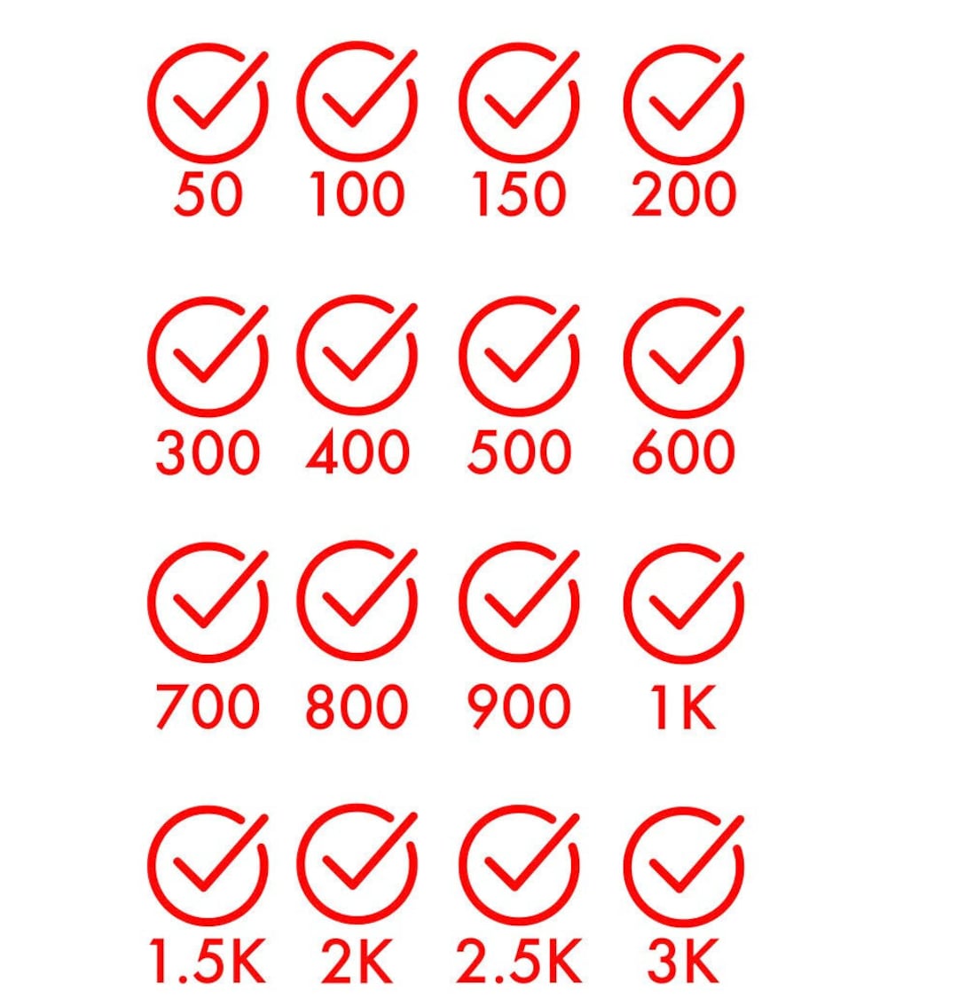 Set of 16 Cycling Milestone Stickers for Spin Bike Digital SVG File ...