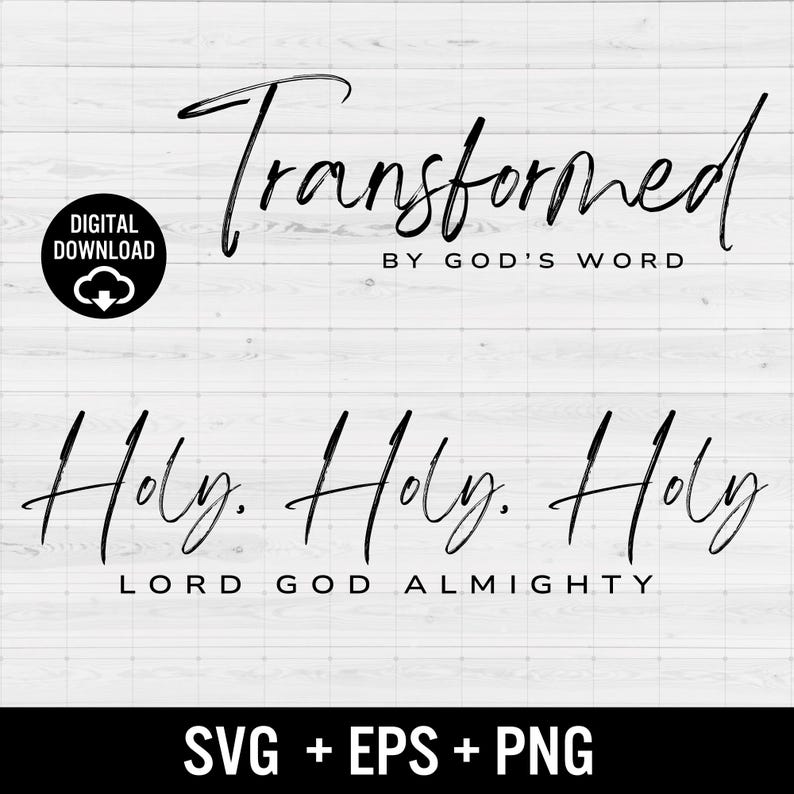 Lord God Almighty Svg, God's Word Svg, Christian SVG, Holy Svg ...