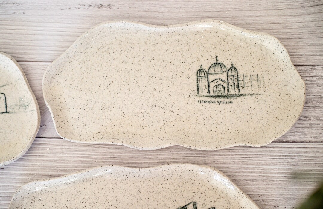 Illustrated Platter Sketch Any Landmark Architecture or - Etsy