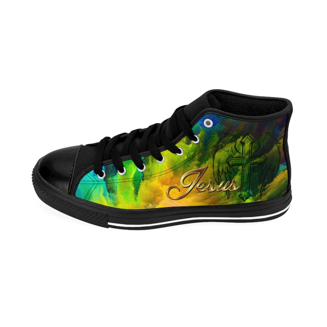Jesus Shoes Hi Top Men Sneakers Christian Jesus Shoes Multi Color Hi ...