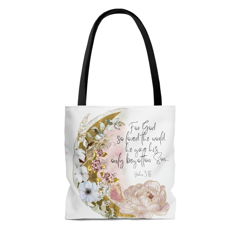 Scripture Tote Bag Jesus Tote Bible Verse Spiritual Gift - Etsy