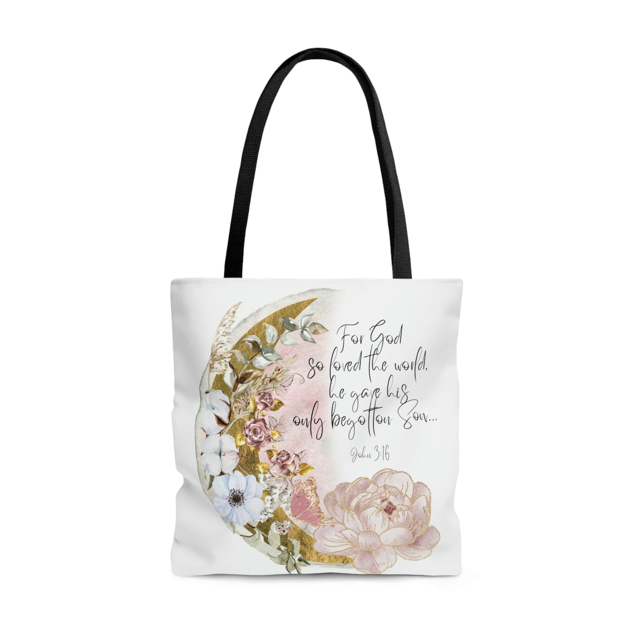 Scripture Tote Bag, Jesus Tote, Bible Verse, Spiritual Gift, Christian ...