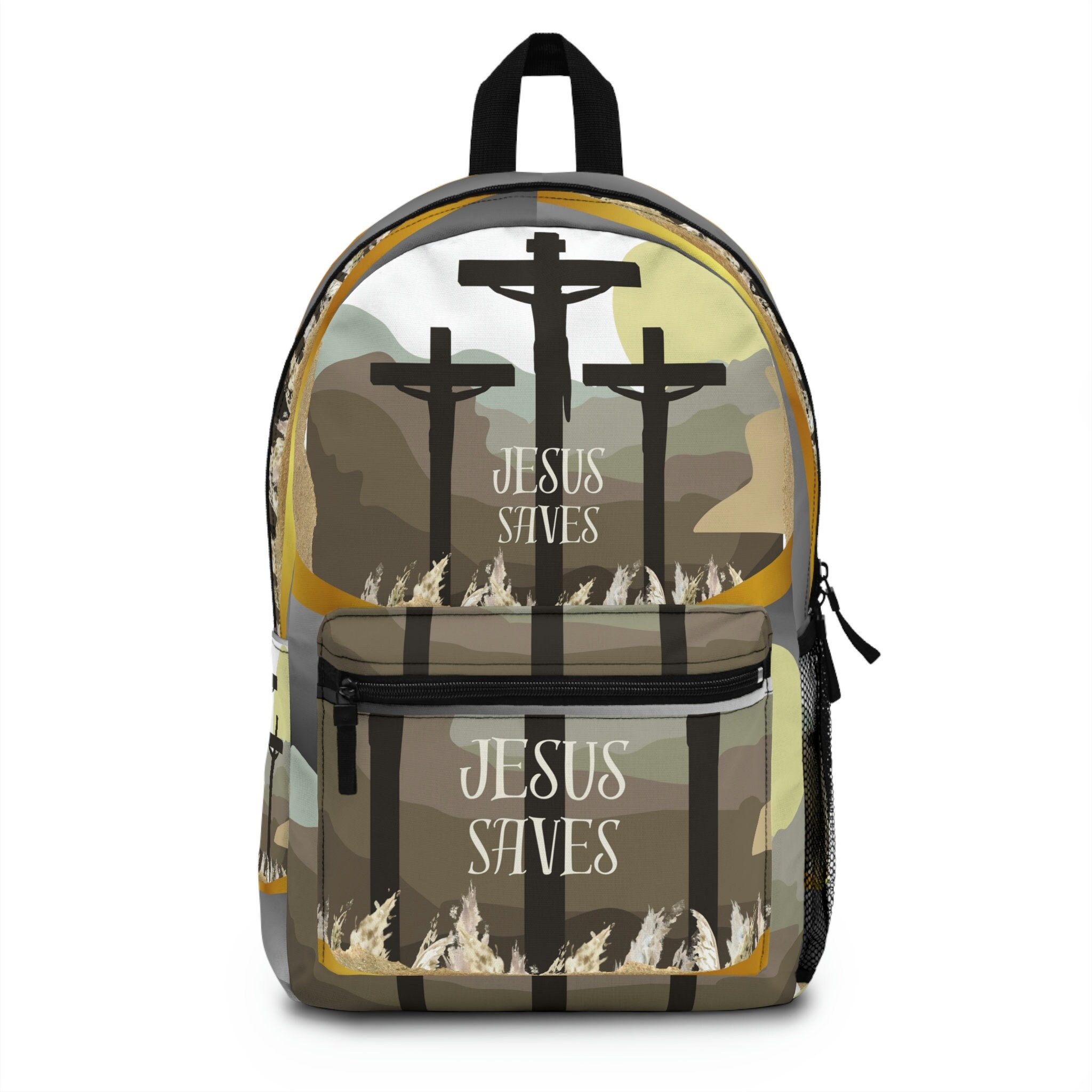 Jesus Saves Backpack Faith Book Bag Christian Backpack Men of Faith ...