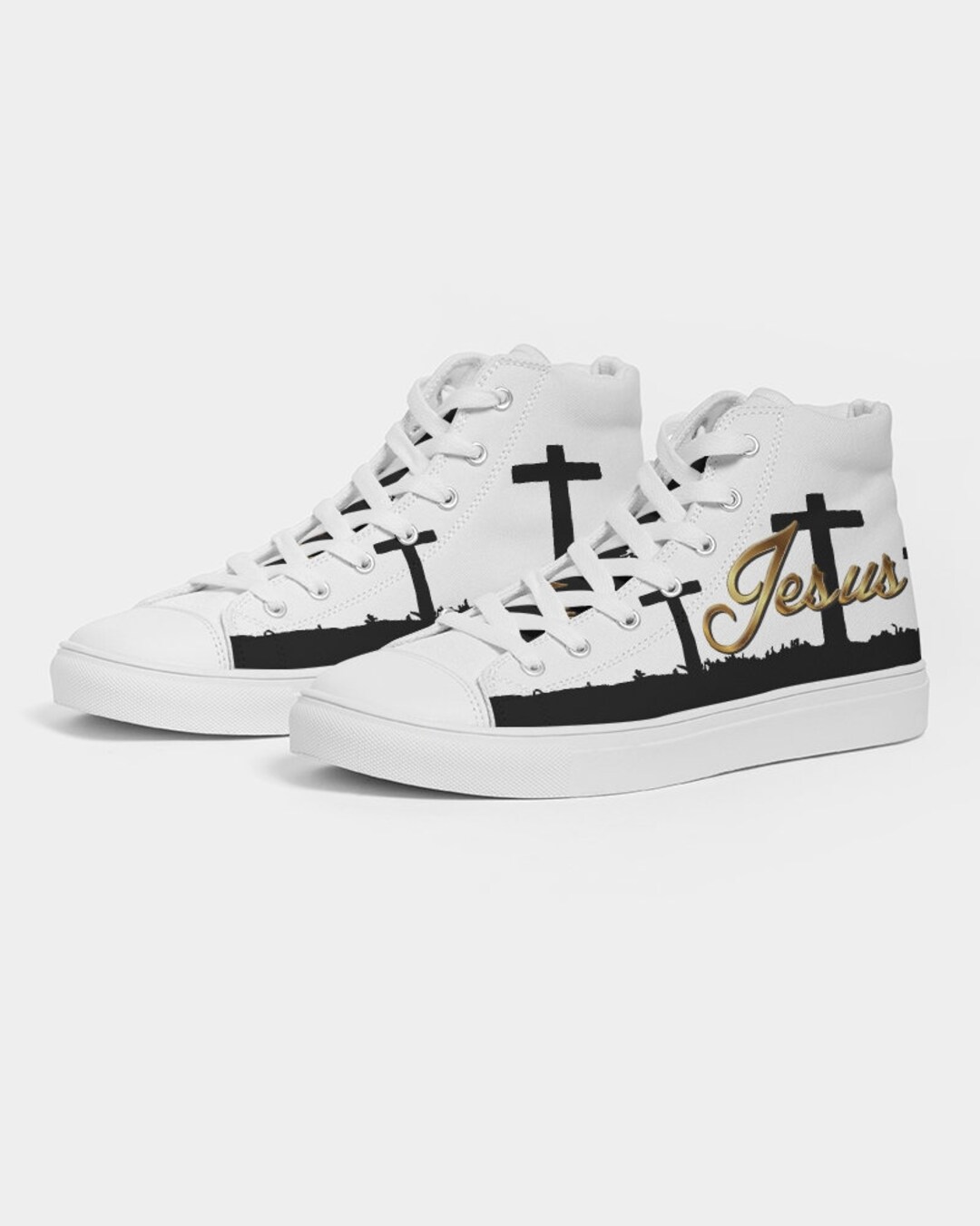 Jesus Sneakers Mens Christian Tennis Shoes Jesus Hi Top Sneakers Faith ...