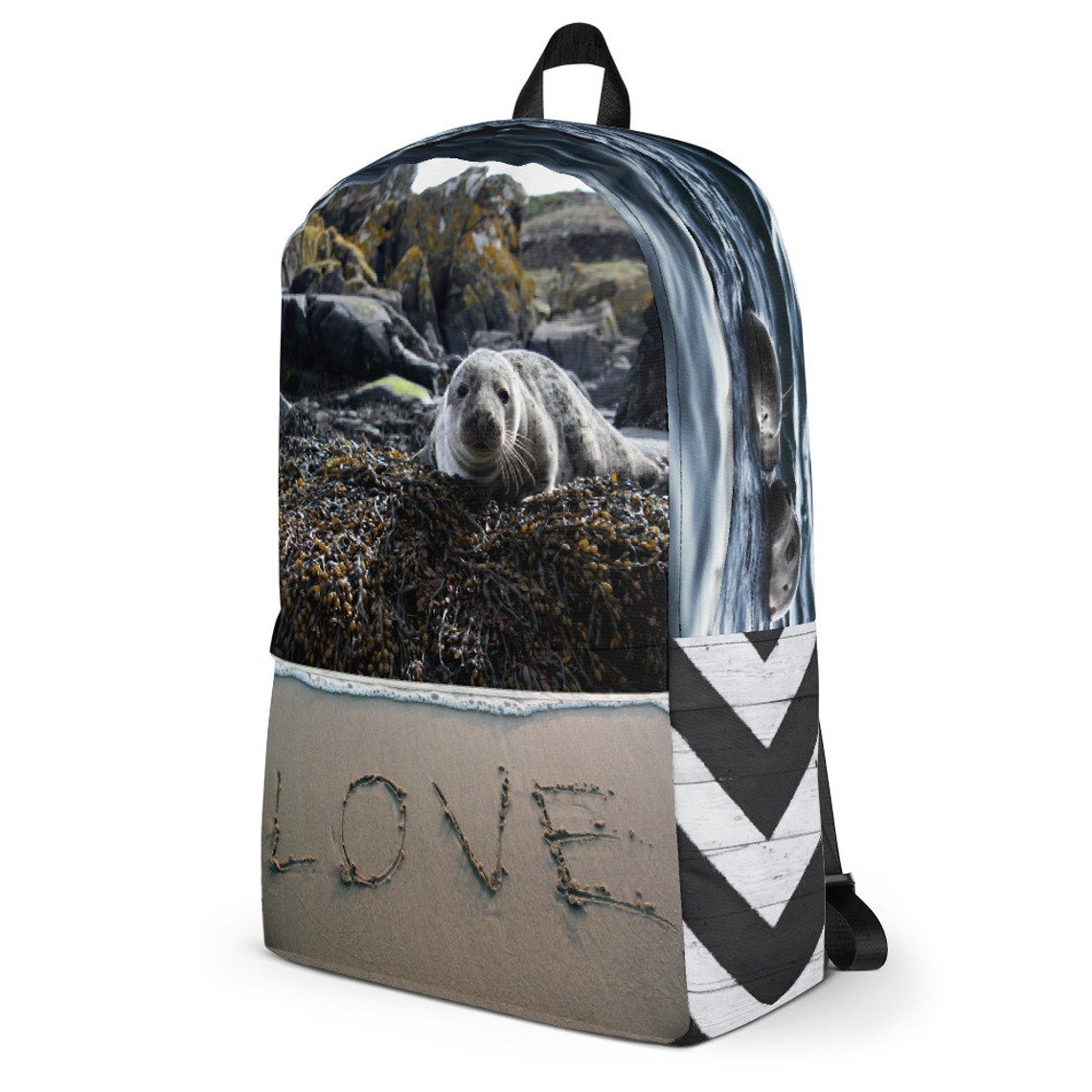 Seal Sea Lion Backpack Medium Size Book Bag Computer Gift Idea - Etsy