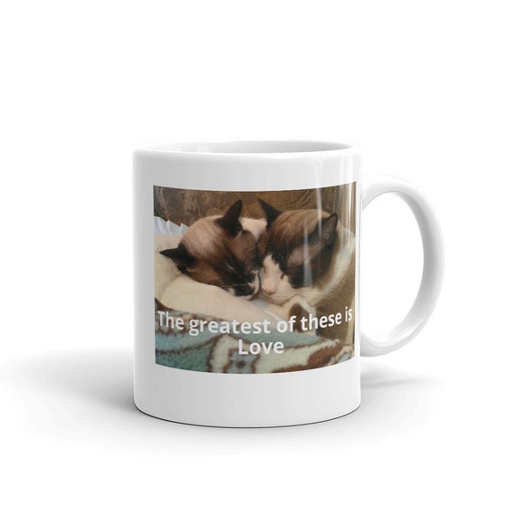 Love Cat Mug Bible Saying Gift Ideas Coffee Cup Graduation | Etsy