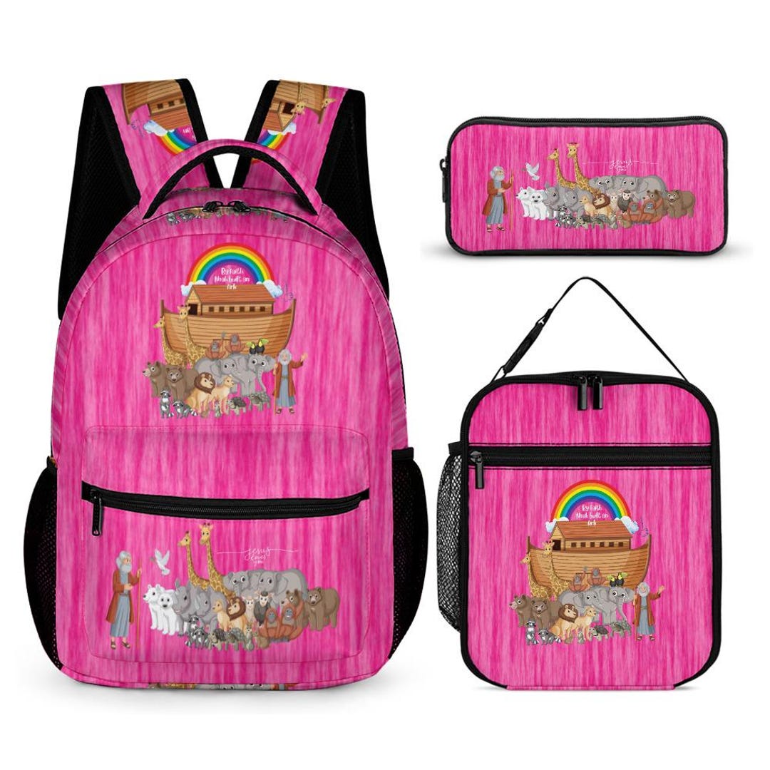 Christian Backpack Personalization Available 3 Piece Noahs Ark Lunch ...