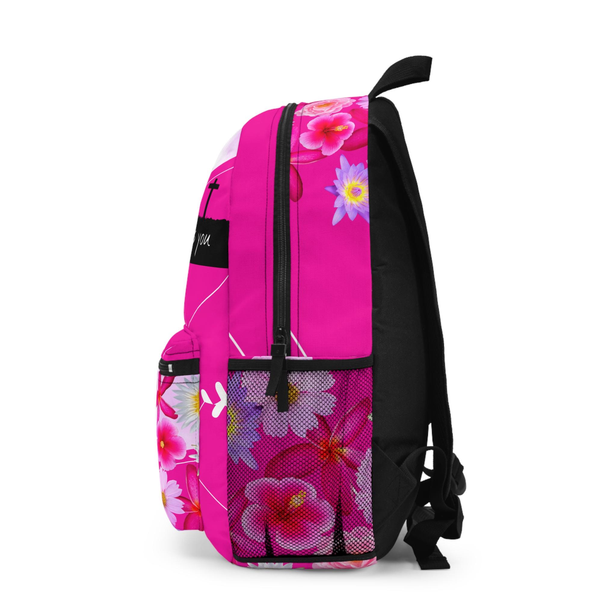Personalized Name Jesus Backpack Girls Pink Christian Backpack Bible ...