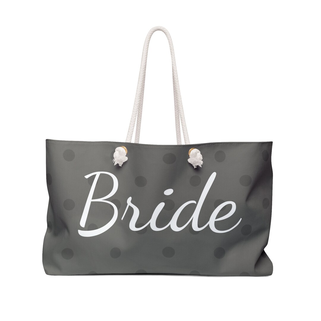 Bride Bag Tote Bridal Tote Bag Bridal Shower Gift Weekender Bag Bride ...