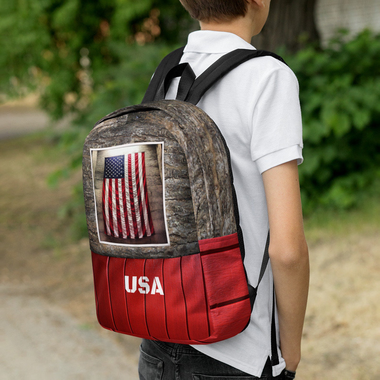Patriotic Backpack USA American Flag Patriot Gift Idea for Him Her Teen ...