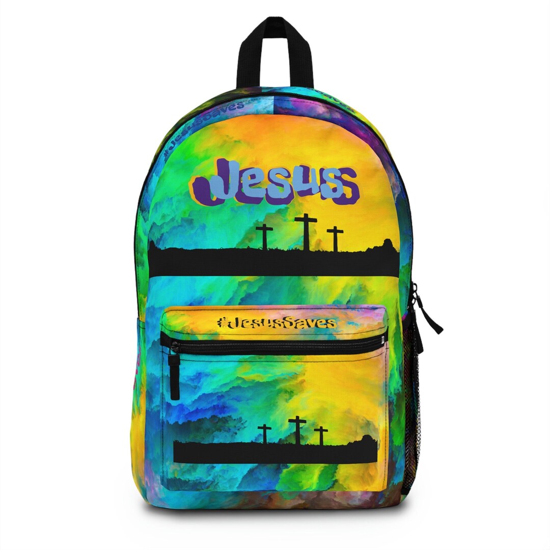 Jesus Saves Backpack Christian Book Bag Jesus Backpack Colorful Women ...