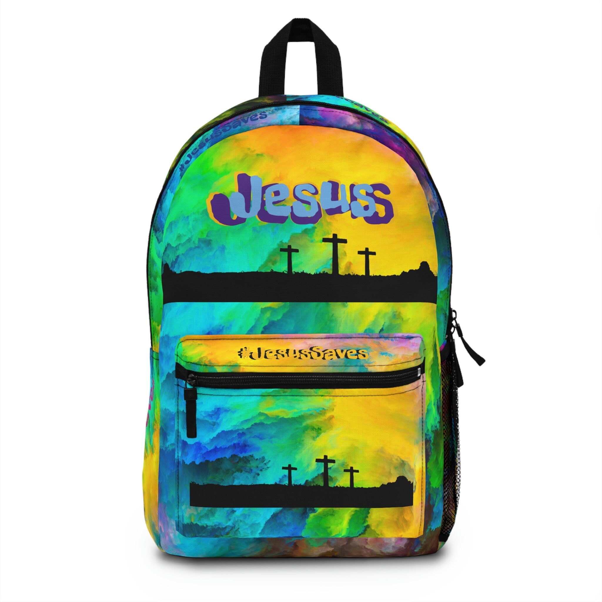 Jesus Saves Backpack Christian Book Bag Jesus Backpack Colorful Women ...