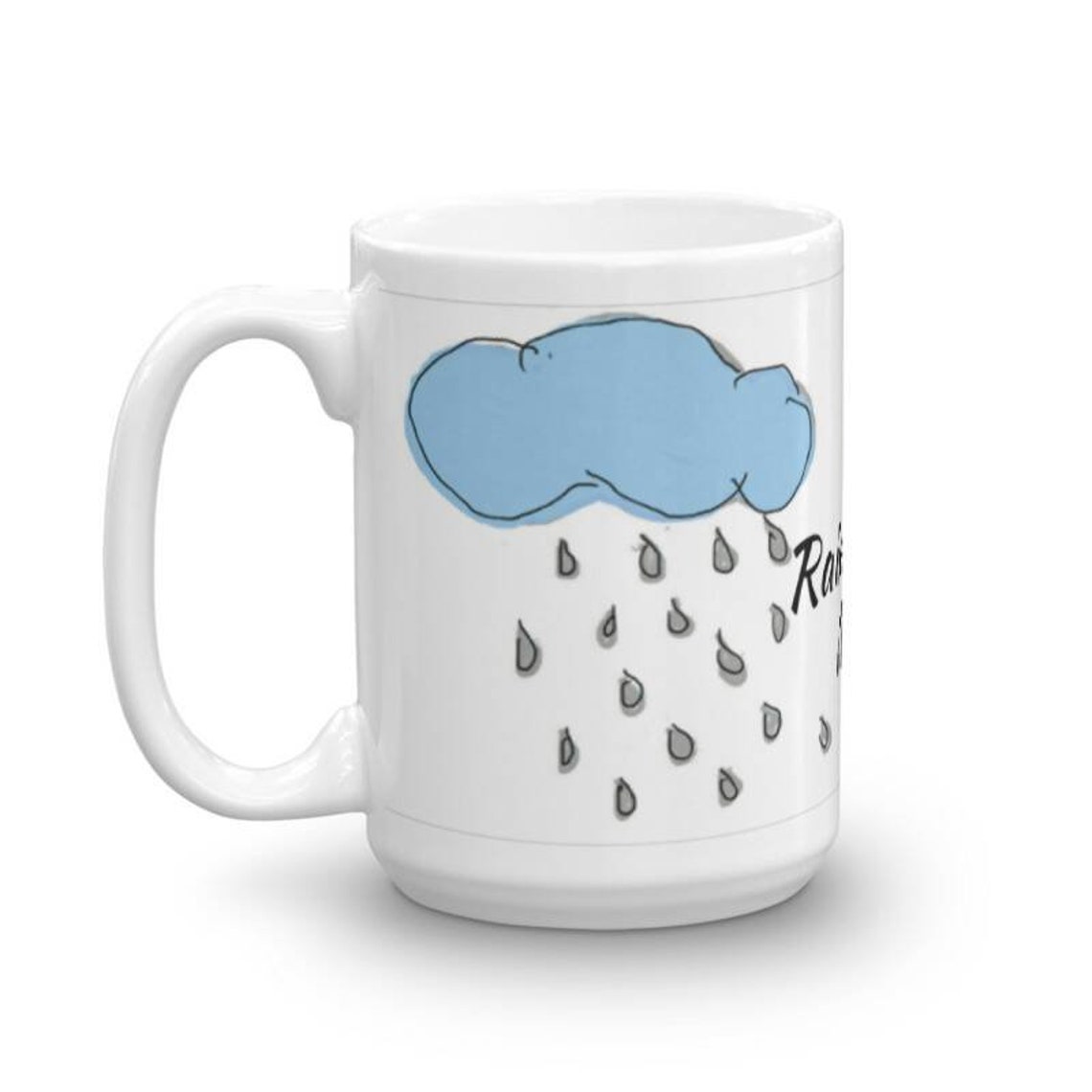 Rainy Day Mug 15oz Raindrops Cup Gift Idea Rain Coffee Cup Storm ...