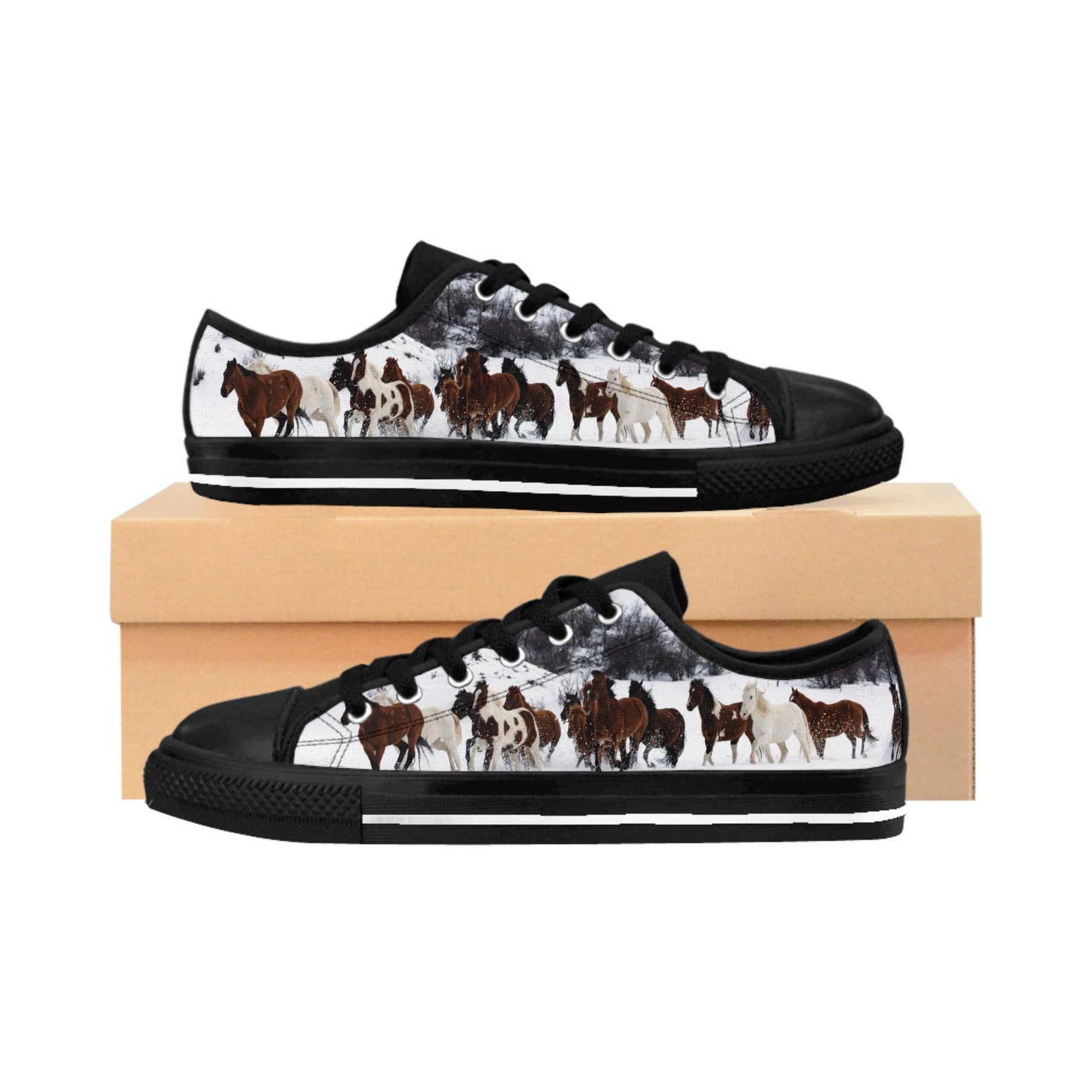 Horse Sneakers Horse Tennis Shoes Women Horse Shoes Gift for Her Equine ...