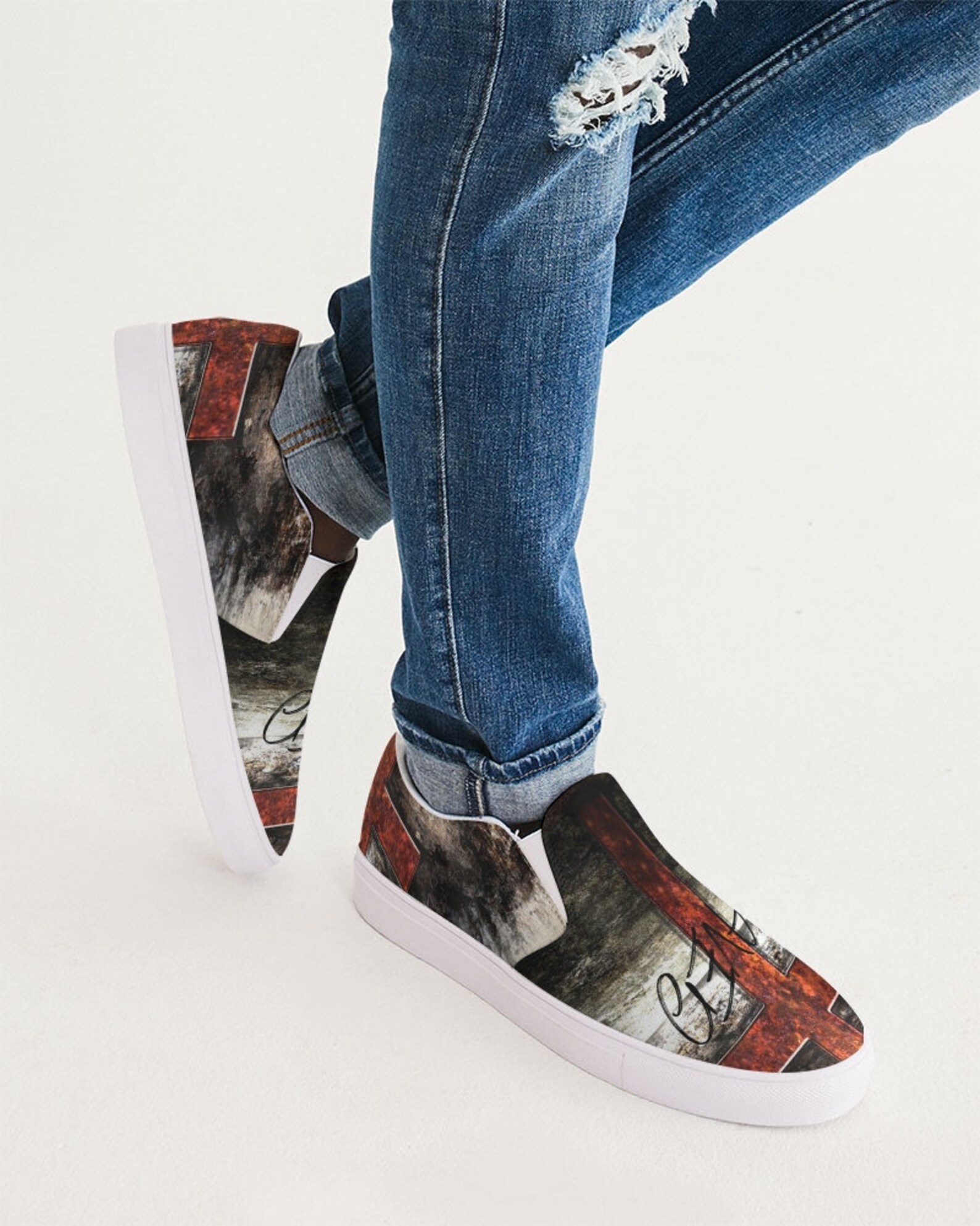 Christian Mens Slip on Canvas Shoes Faith Slip Ons Cross Shoes ...