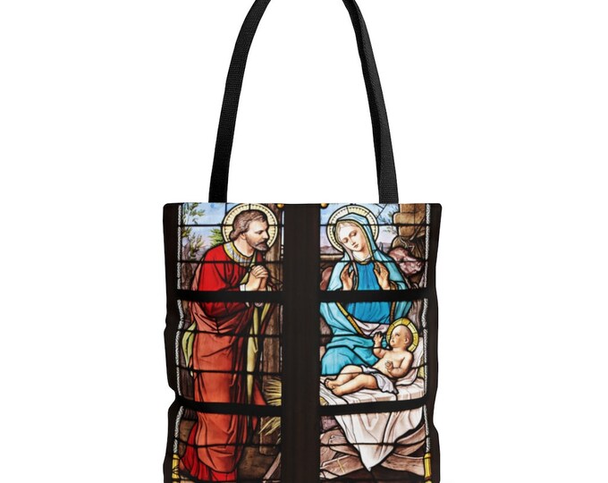 Christian Tote Bag Jesus Tote Nativity Scene Tote Bag Book Bag - Etsy