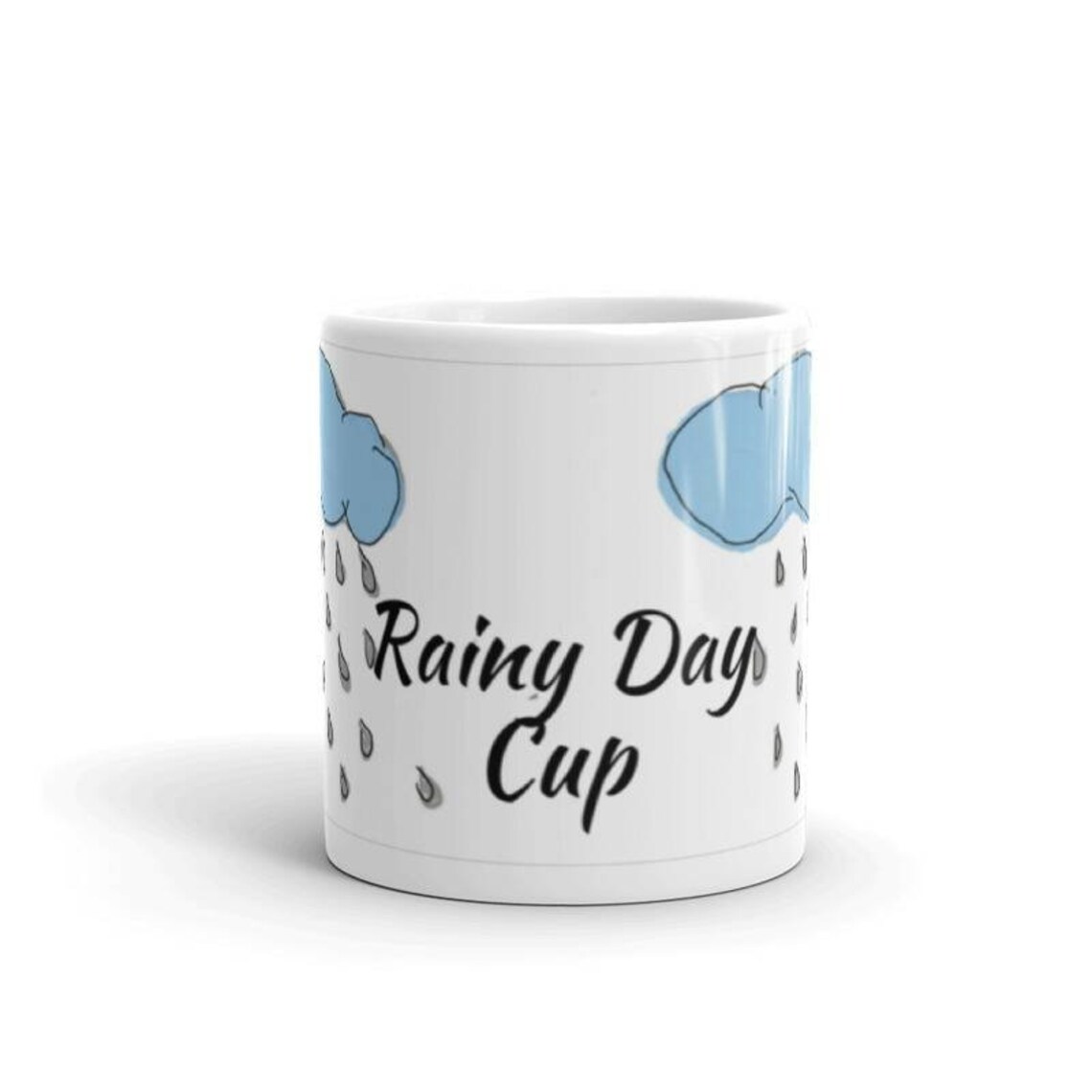 Rainy Day Cup 11oz Rain Mug Kids Cup Gift for Her Raindrop Mug Rain ...