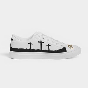 Jesus Sneakers Mens Christian Tennis Shoes Faith Sneakers Faux Leather ...