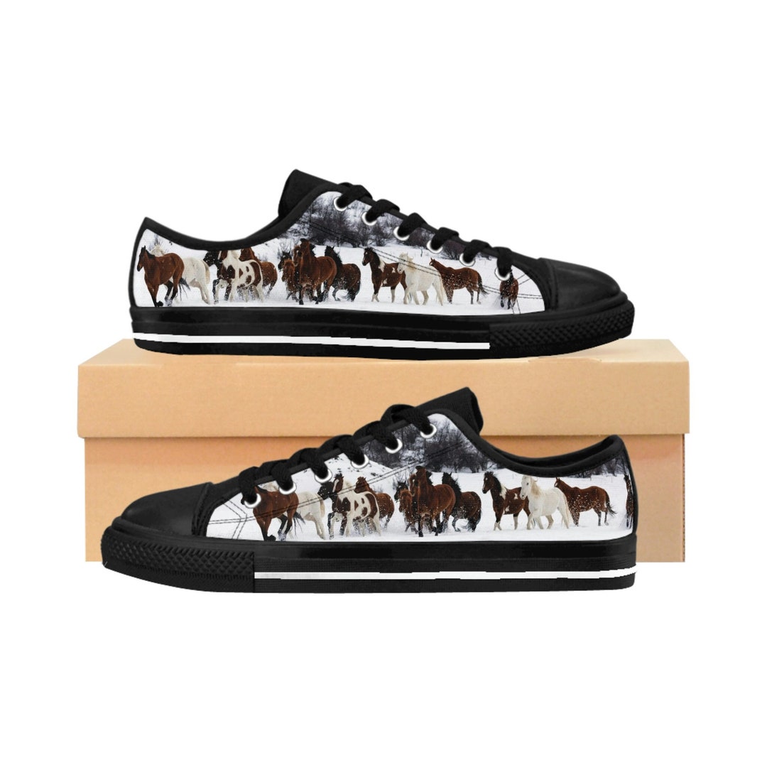 Horse Sneakers Horse Tennis Shoes Mens Horse Shoes Gift for Him Equine ...