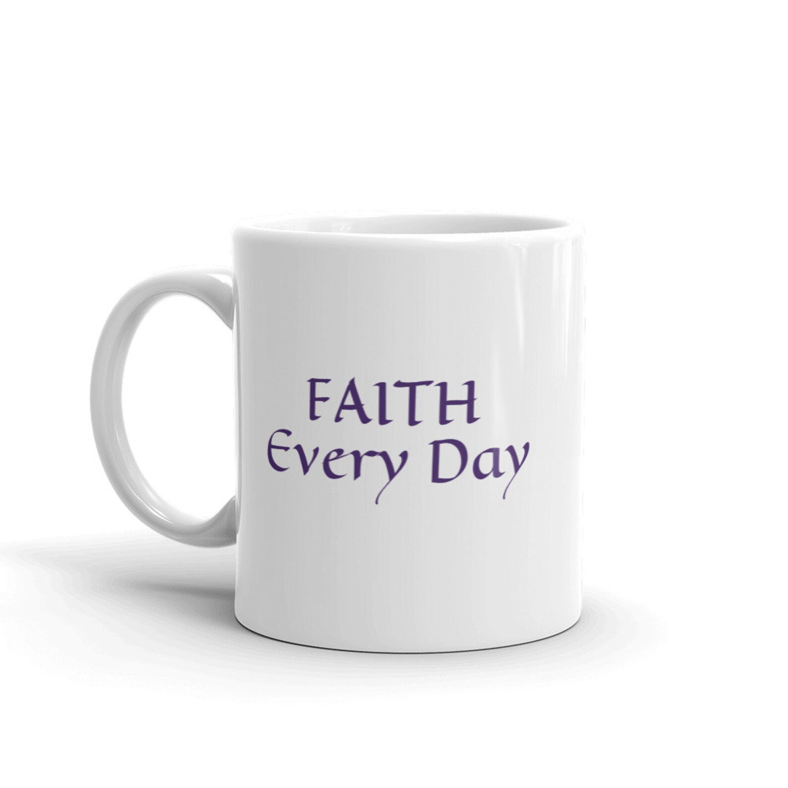 Purple Faith Mug Inspirational Coffee Cup Saying Mug Christian Mug ...
