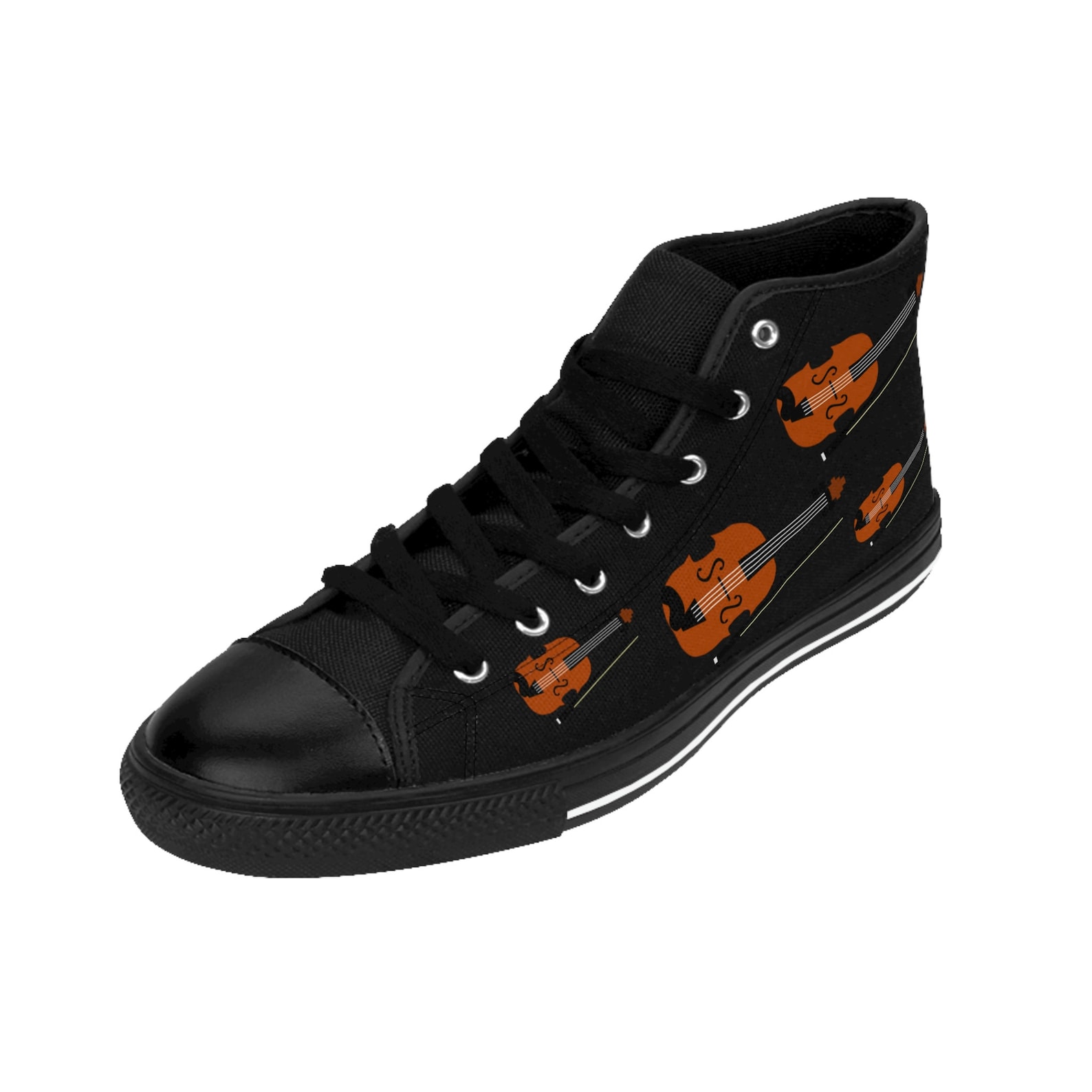 Violin Men's High-top Sneakers Musician Music Shoes Fashion Violinist ...