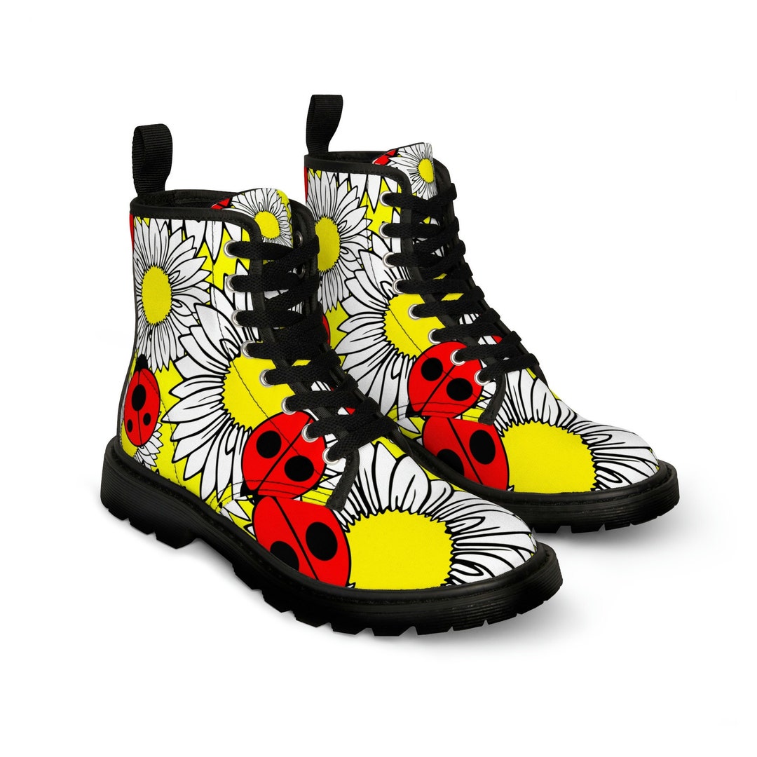 Daisy Boots Ladybug Womens Boots Retro Style 60s Style - Etsy