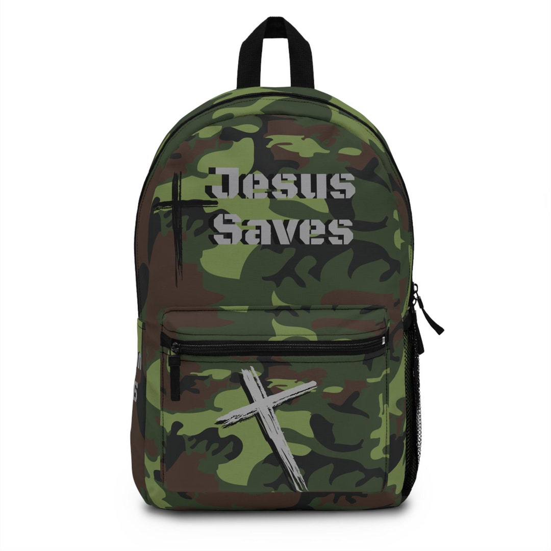 Jesus Saves Backpack Camo Jesus Backpack Men of Faith Teen Boy ...