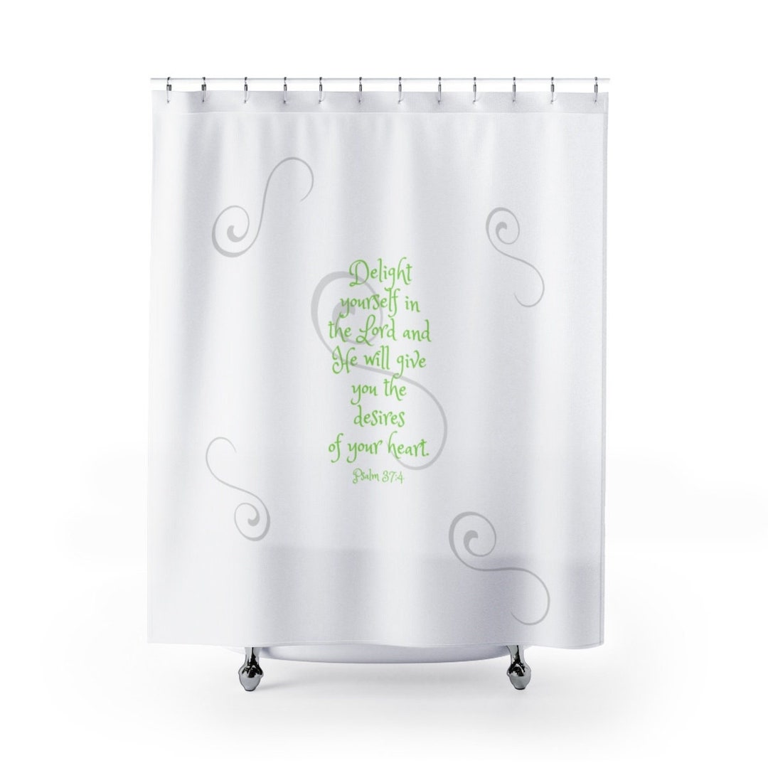 Scripture Shower Curtain Bible Verse Shower Curtain Bible Bath Set ...
