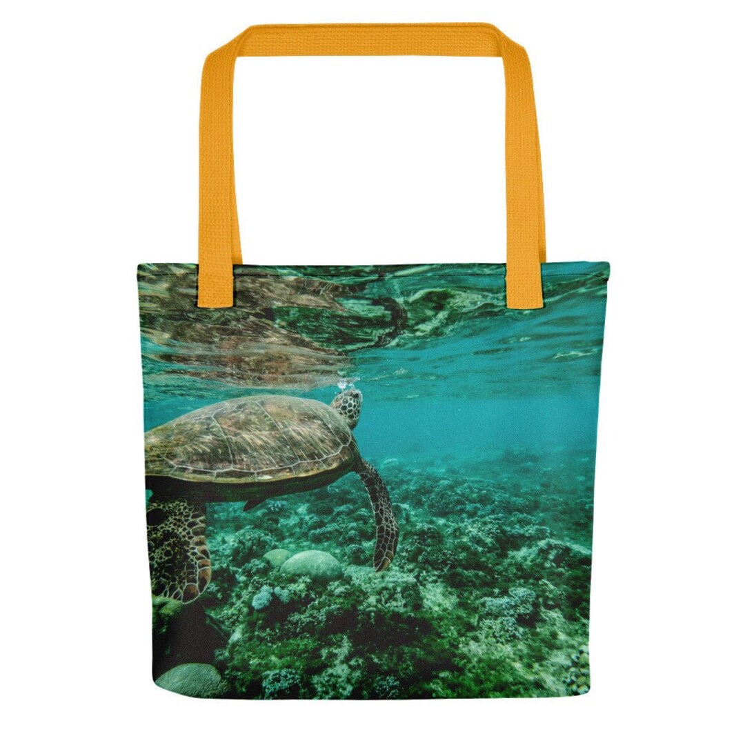 Sea Turtle Tote Bag Beach Ocean Nature Book Bag Grocery Shopping Tote ...