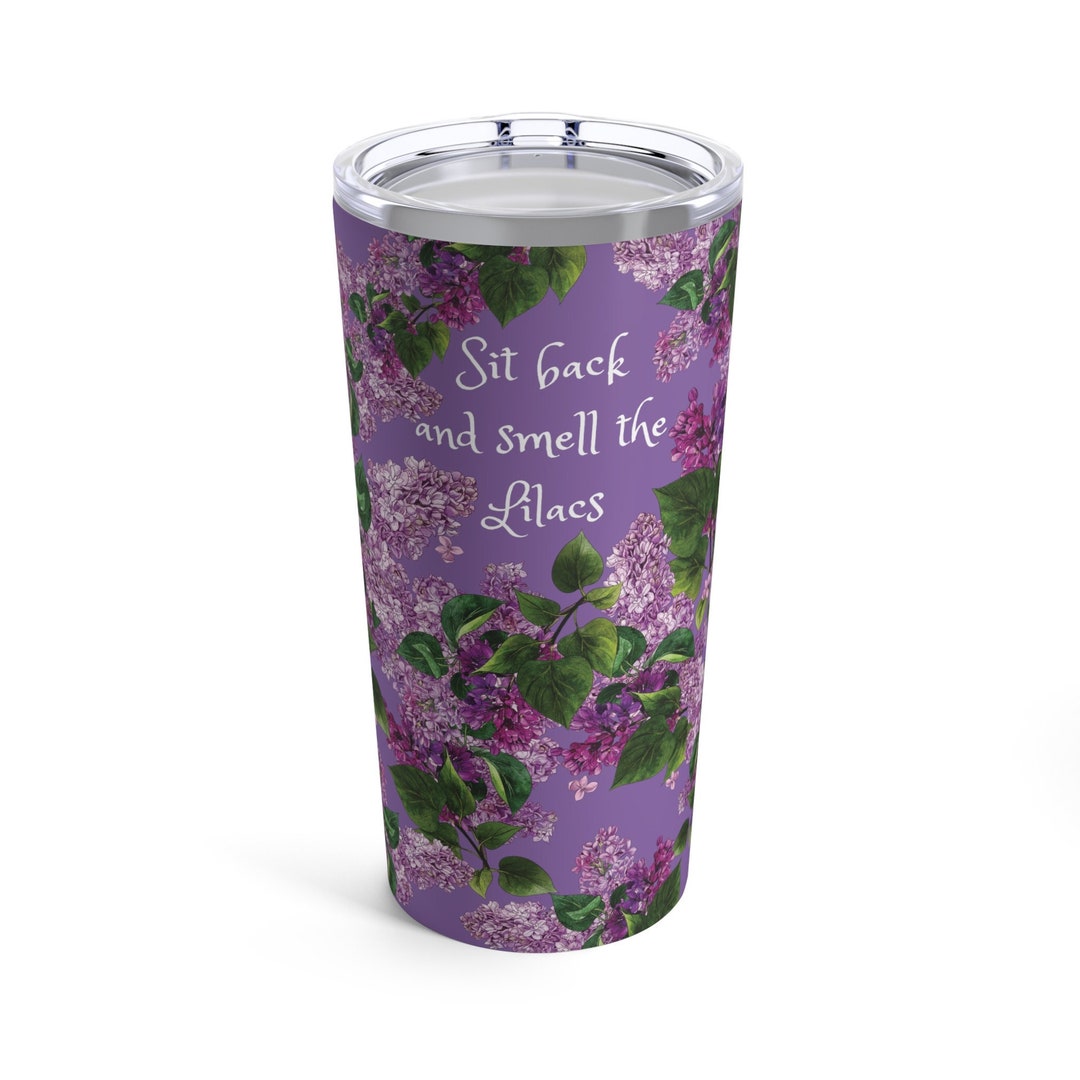 Tumbler Lilac Travel Mug Stainless Steel Lilac, Gift Lilac Travel Cup ...