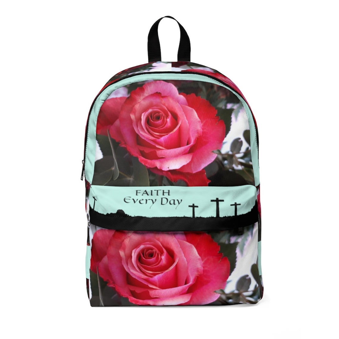 Faith Backpack Rose Inspirational Backpack Religious Christian Womens ...