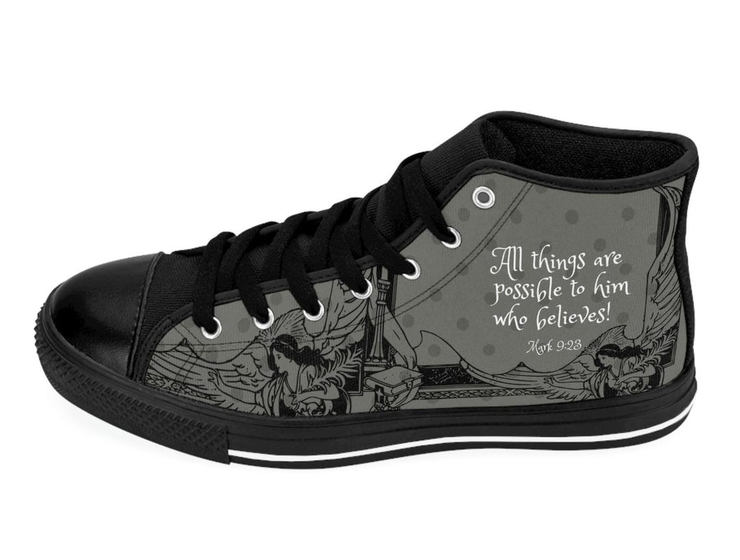 Scripture High Top Sneakers Mens Shoes Christian Bible Verse High Tops ...