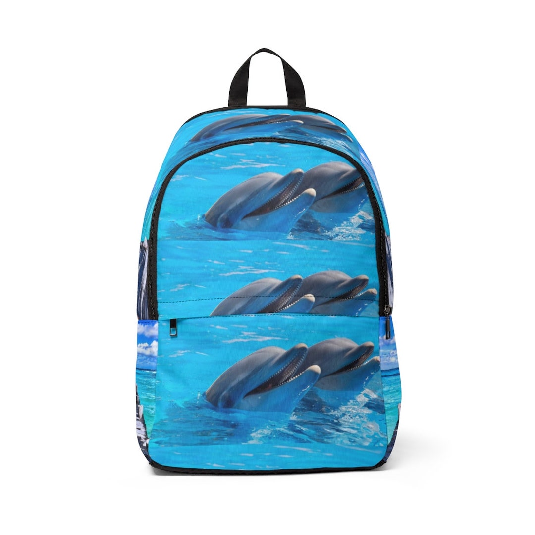 Dolphin Backpack Overnight Bag Dolphin Lover Gift Teen Backpack Ocean ...