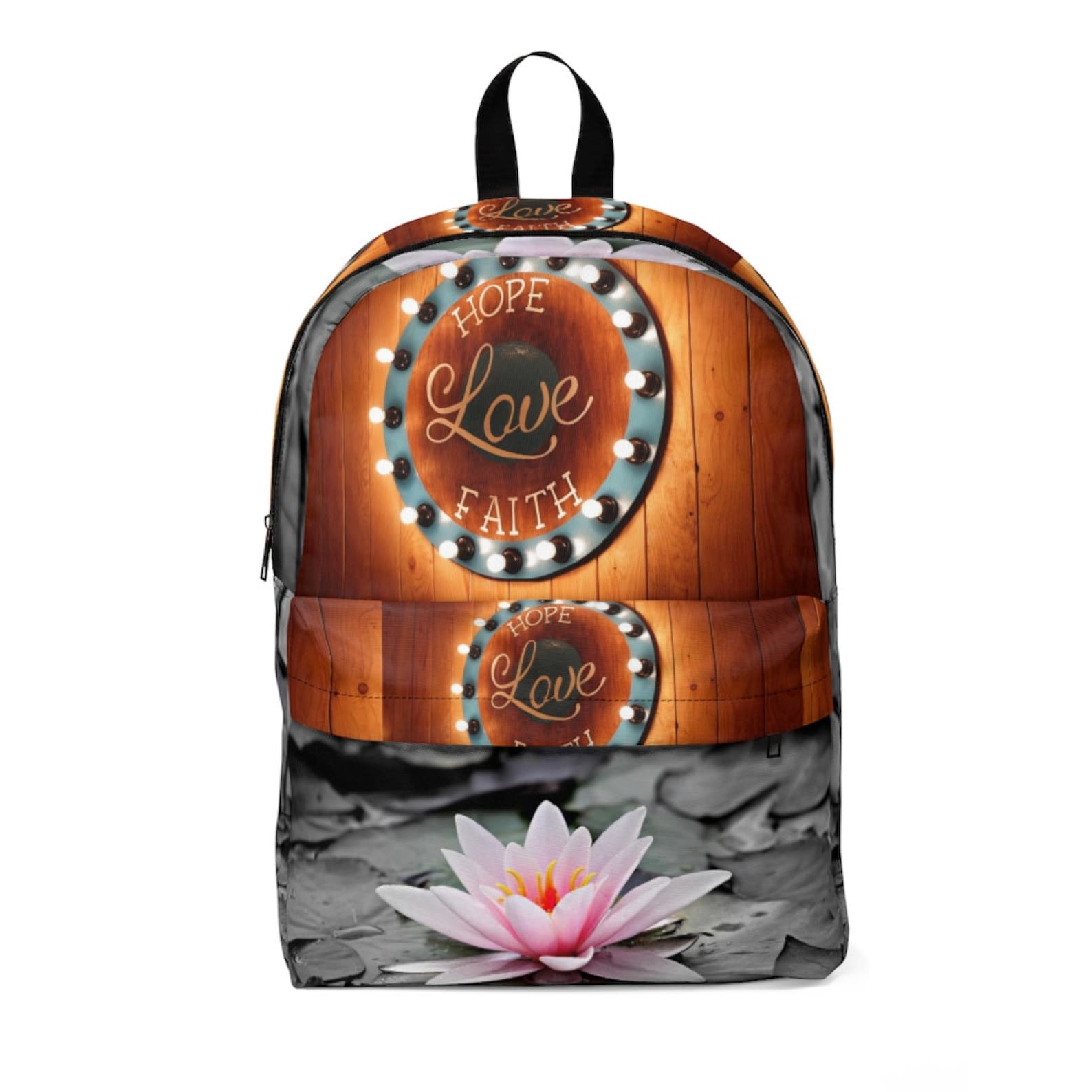 Faith Hope Love Backpack Inspirational Motivational Religious Saying ...